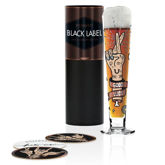 Ritzenhoff - Black Label Beer Glass - Good Luck – OPUS Design