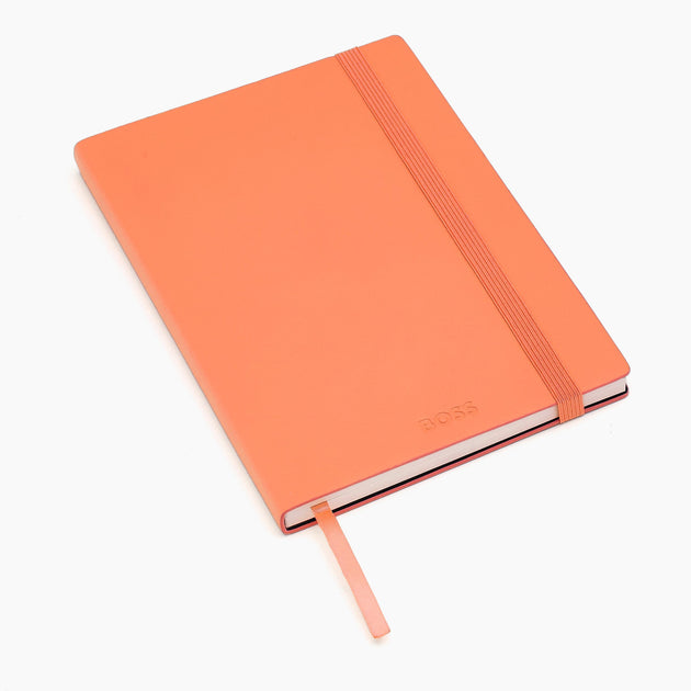 Hugo Boss - Notebook A5 Lined Pastel Classic Light Orange - Stationery ...